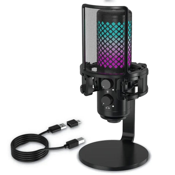 Buy Audio Array AM-C31 Gaming RGB USB Condenser Microphone Online | Bajaao