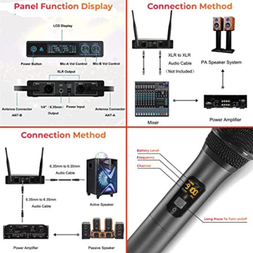 Buy Audio Array AM-W14 UHF Dual Handheld Wireless Microphone Online ...