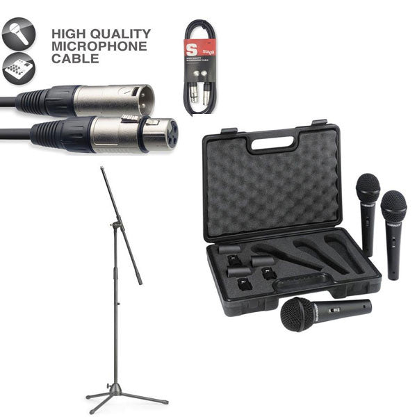 Buy Behringer ULTRAVOICE XM1800S Set of 3 Dynamic Microphones Bundle ...