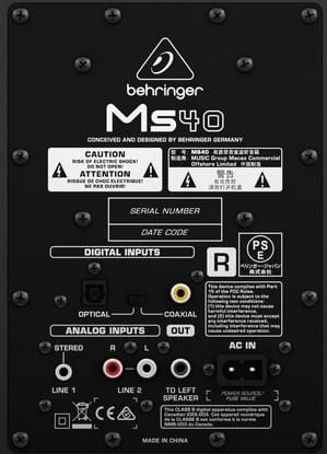 Buy Behringer MS40 Digital Monitor Speakers System with Isolation Pads ...