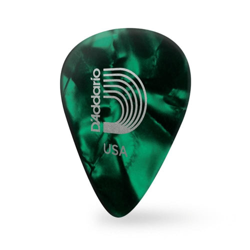 Buy D'Addario Classic Celluloid Green Pearl 0.70mm Medium Gauge Guitar ...