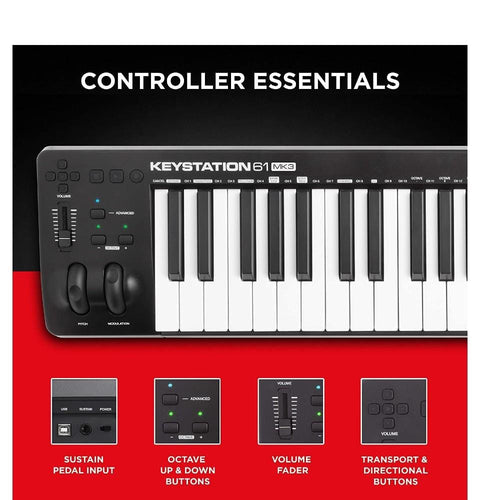 Buy M-Audio Keystation MK3 61-Key Midi Keyboard Controller Online | Bajaao