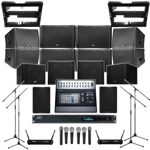 Buy Pub Sound System with 8xQSC KLA12 Wall Mount Loudspeakers ...