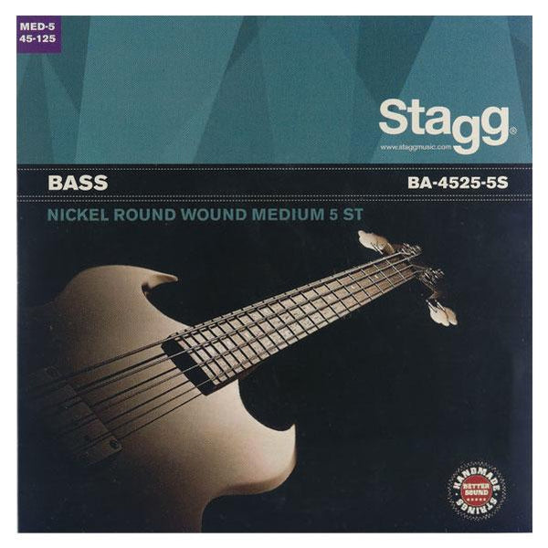 Buy Stagg Light Nickel Round Wound 5 String Bass Guitar Strings Online ...