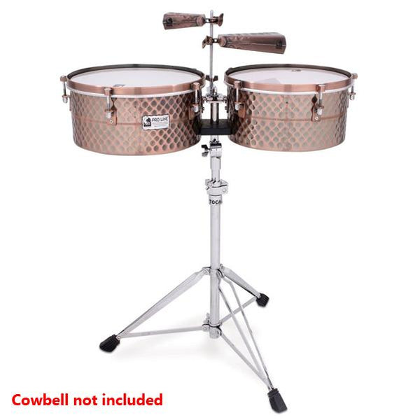 Buy Toca TPT1415-BC Pro Line Timbale Set with Stand - Black Copper ...