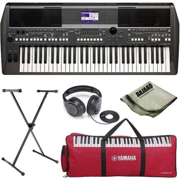 Buy Yamaha Digital Keyboard PSR-S670 with Stand, Gig Bag, Polishing ...